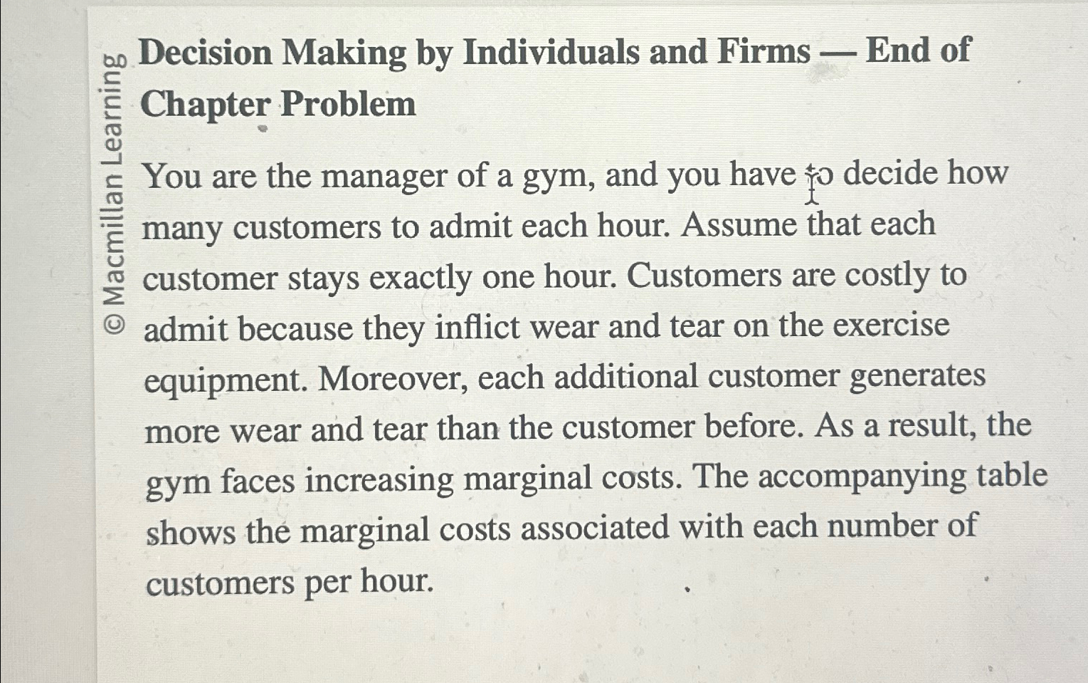 Solved Decision Making by Individuals and Firms - ﻿End of | Chegg.com