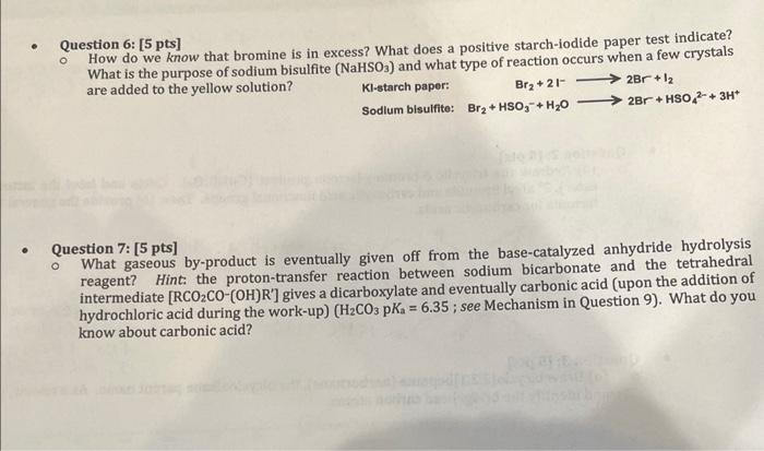 Solved Question 6: [5 pts] How do we know that bromine is in | Chegg.com