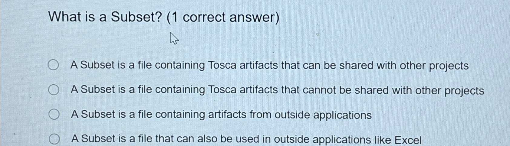 Solved What is a Subset? (1 ﻿correct answer)A Subset is a | Chegg.com