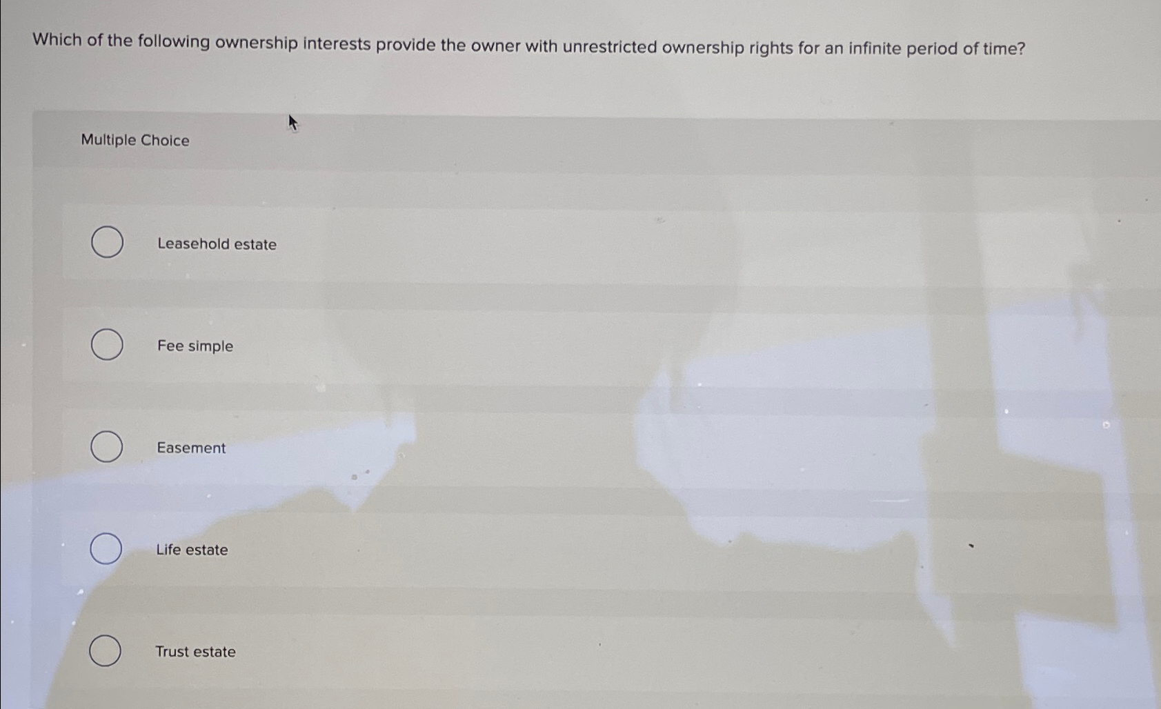 Solved Which of the following ownership interests provide | Chegg.com