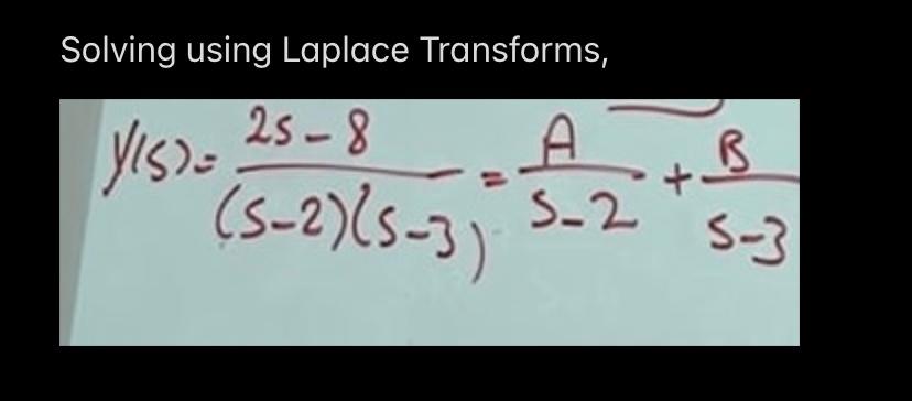 Solved Solving using Laplace | Chegg.com