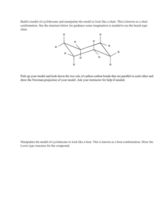 Solved Build a model of cyclohexane and manipulate the model | Chegg.com