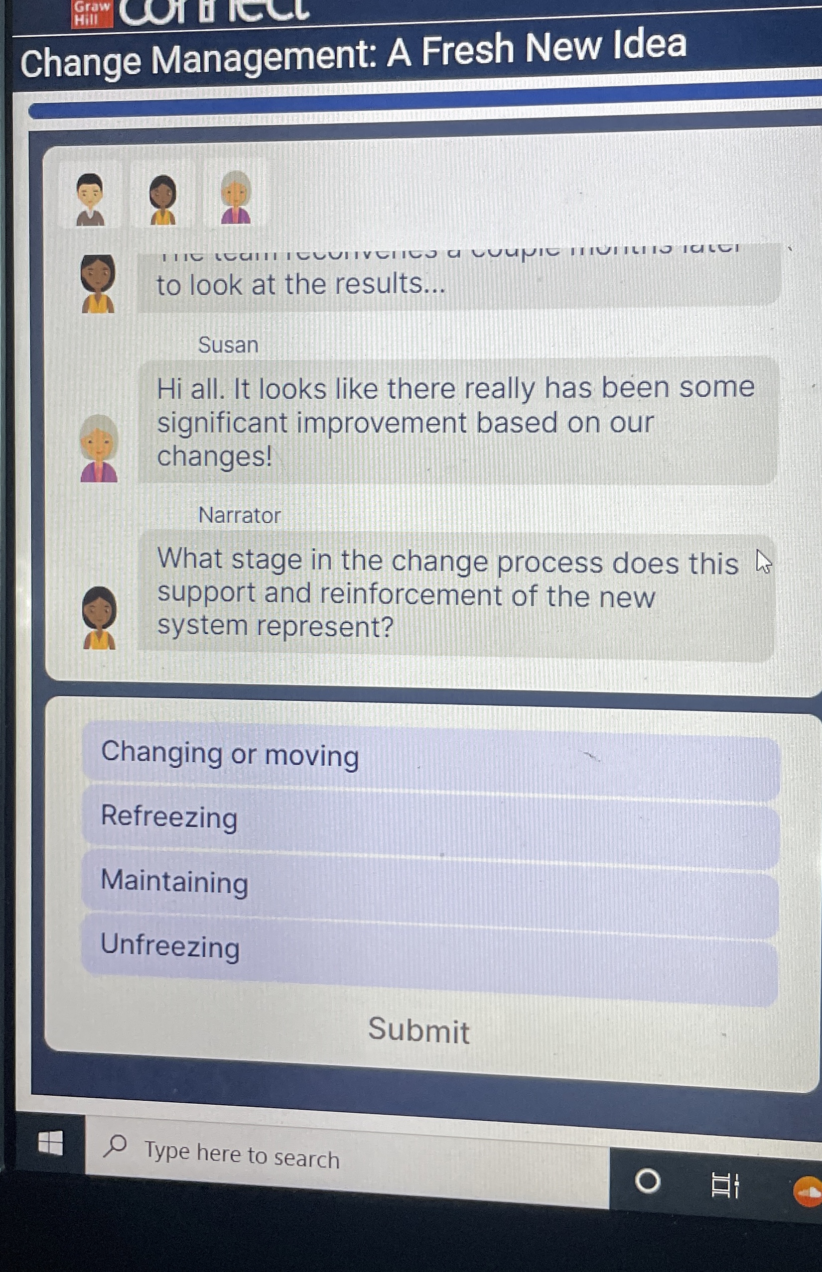 Solved Change Management: A Fresh New Idea to look at the | Chegg.com
