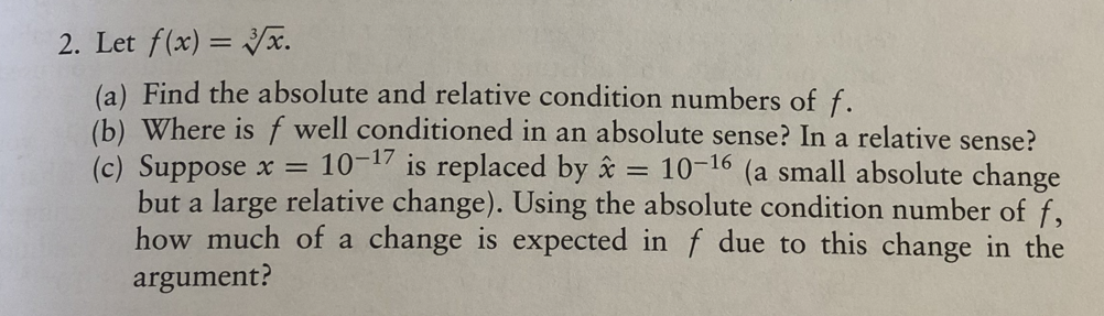 Solved Let f(x)=x3.(a) ﻿Find the absolute and relative | Chegg.com