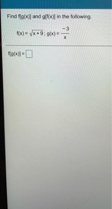 Solved Let f(x) = 3x2 - 6 and let g(x) = 5x + 1. Find the | Chegg.com