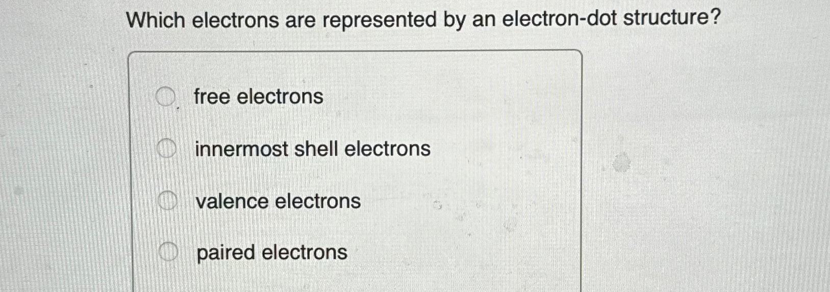 Solved Which electrons are represented by an electron-dot | Chegg.com