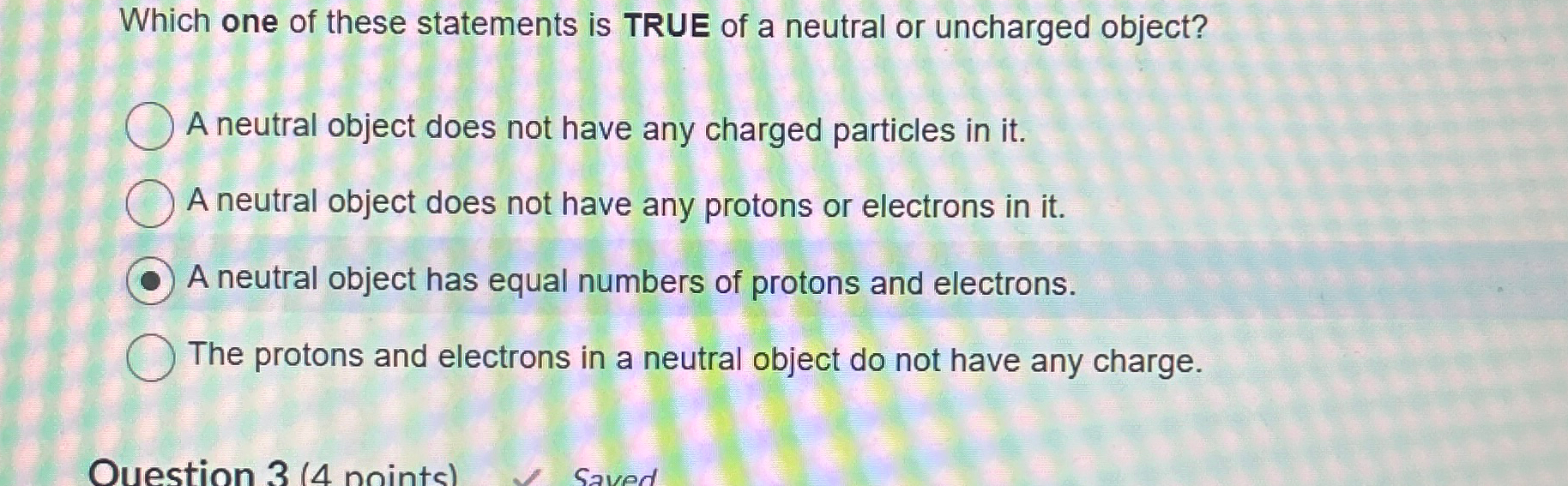 Solved Which one of these statements is TRUE of a neutral or | Chegg.com