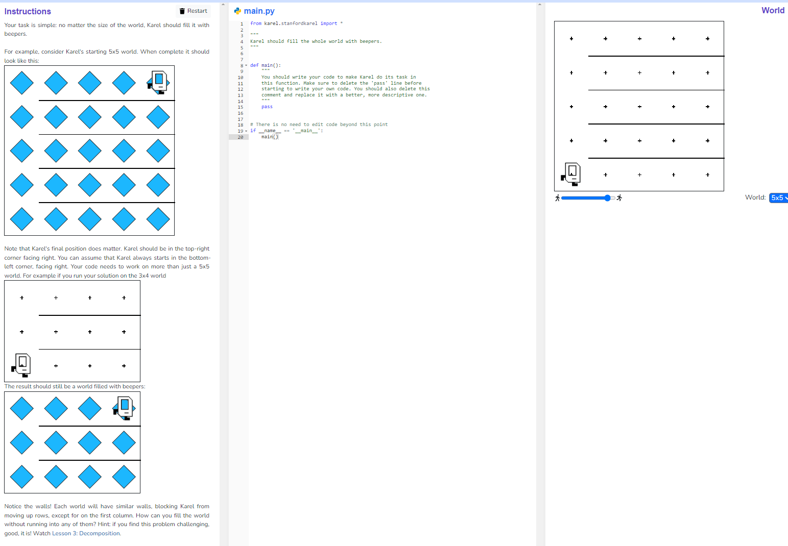 Solved "Your task is simple: no matter the size of the | Chegg.com