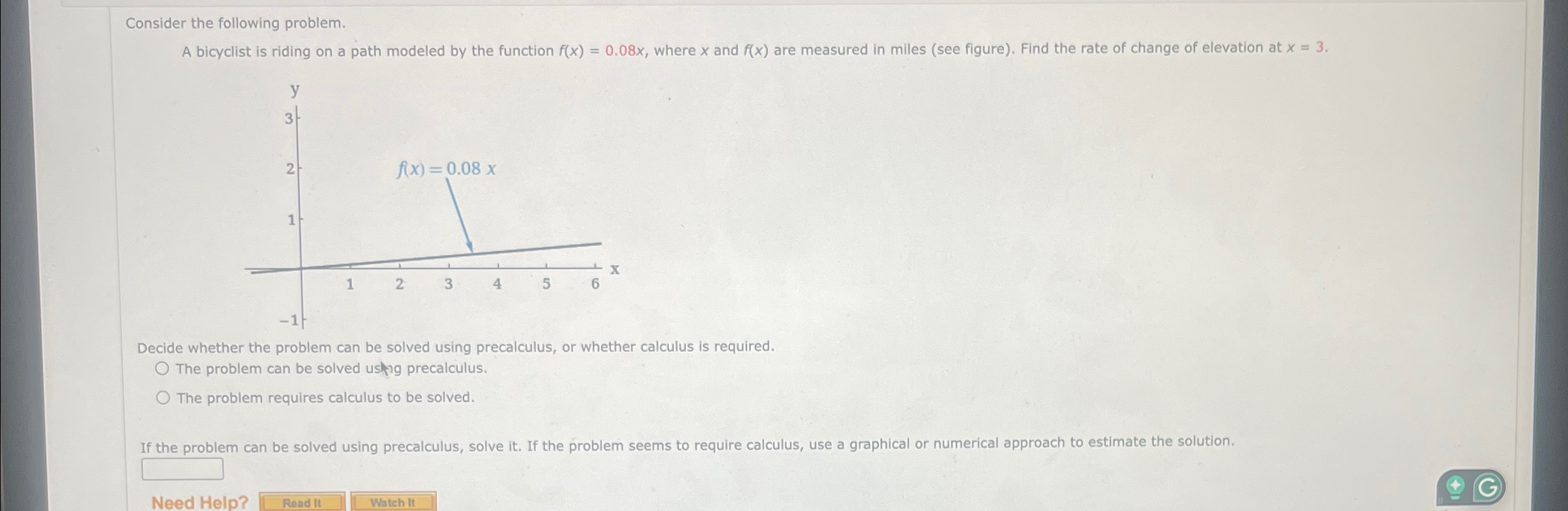 Solved Consider the following problem.A bicyclist is riding | Chegg.com