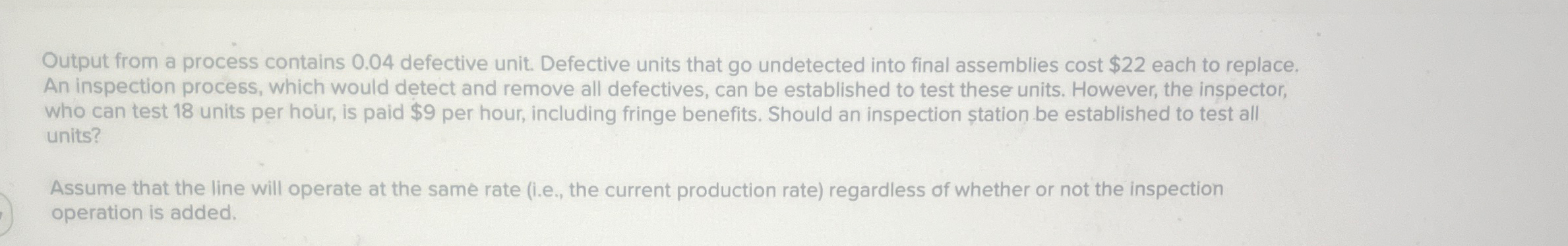 Solved Output from a process contains 0.04 ﻿defective unit. | Chegg.com