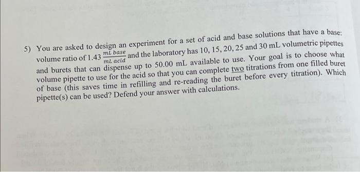 Solved You are asked to design an experiment for a set of | Chegg.com