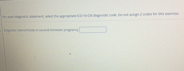 Solved For each diagnostic statement, select the appropriate | Chegg.com