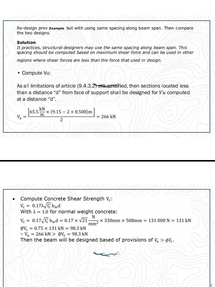 Solved Reinforcement Concrete Design solve the problem step | Chegg.com