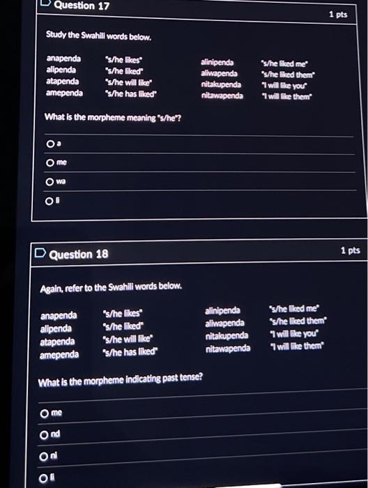 Please answer both. this is linguistics | Chegg.com