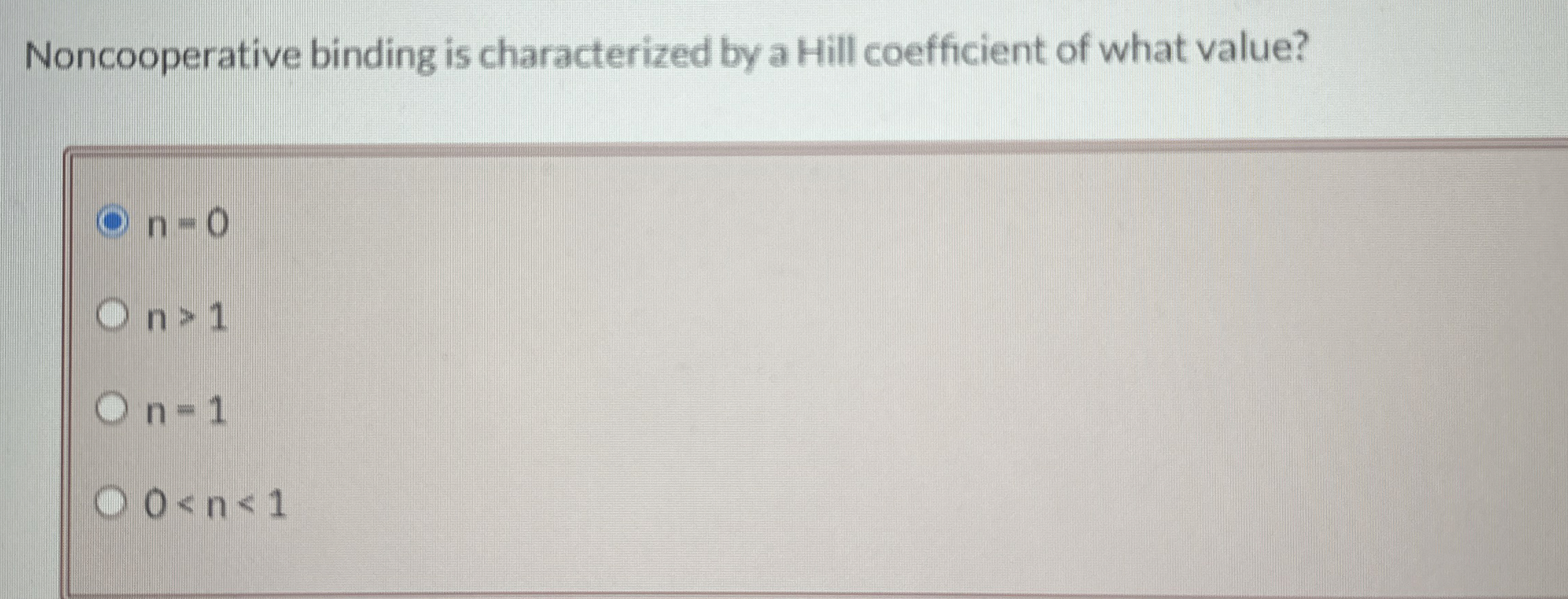 Solved Noncooperative binding is characterized by a Hill | Chegg.com