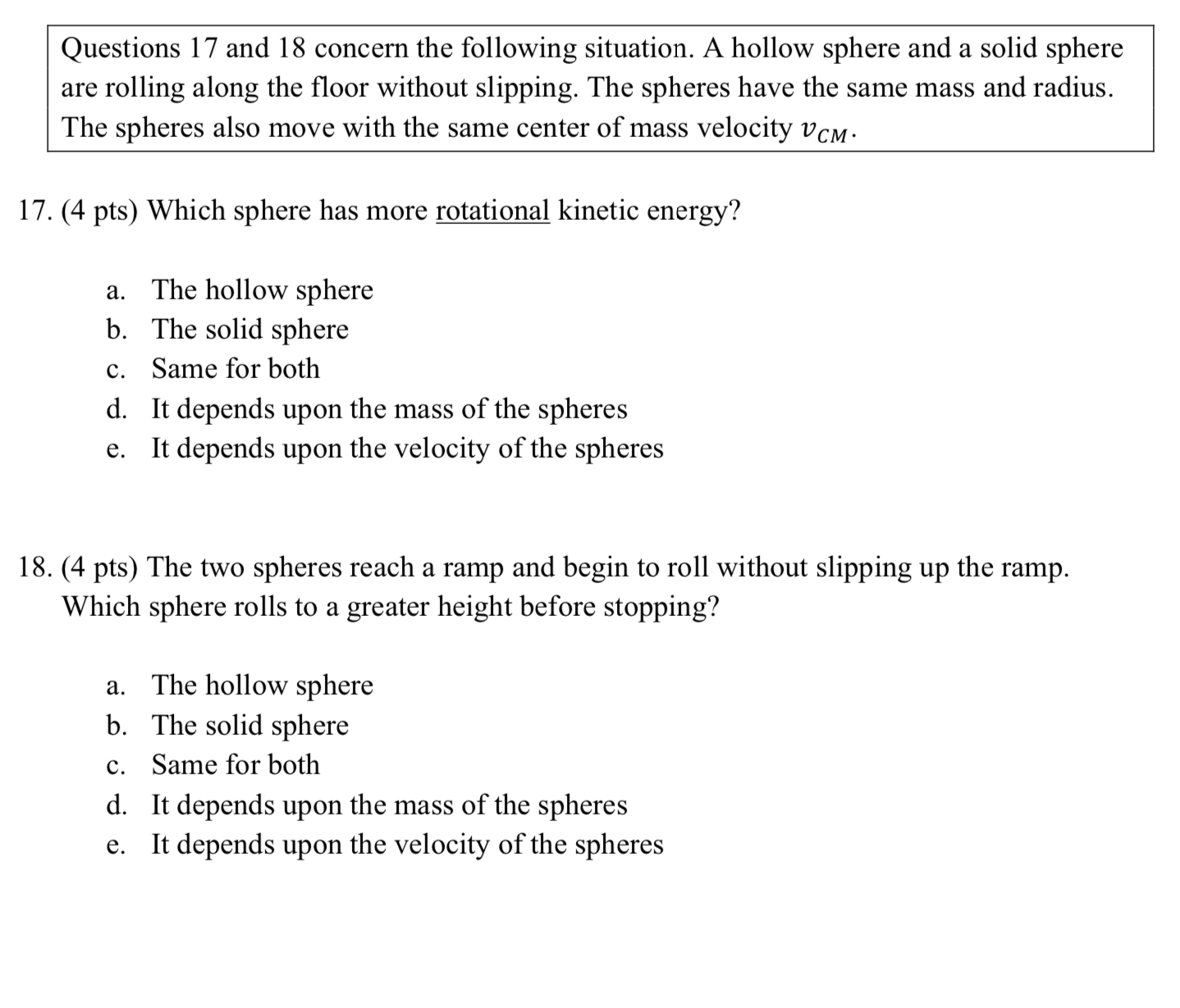 Solved Questions 17 ﻿and 18 ﻿concern the following | Chegg.com