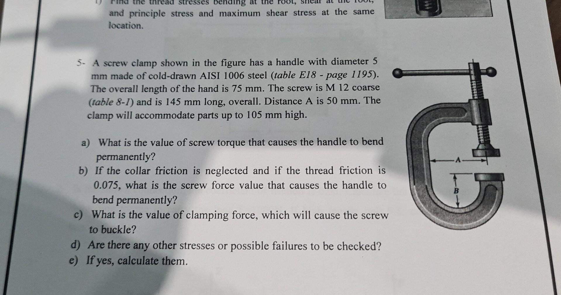 Solved and principle stress and maximum shear stress at the | Chegg.com