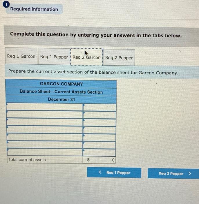 Solved Required Information Use the following information | Chegg.com