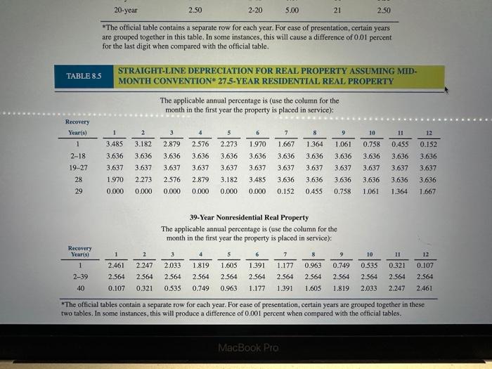 Solved Problem 8-9 Modified Accelerated Cost Recovery System | Chegg.com