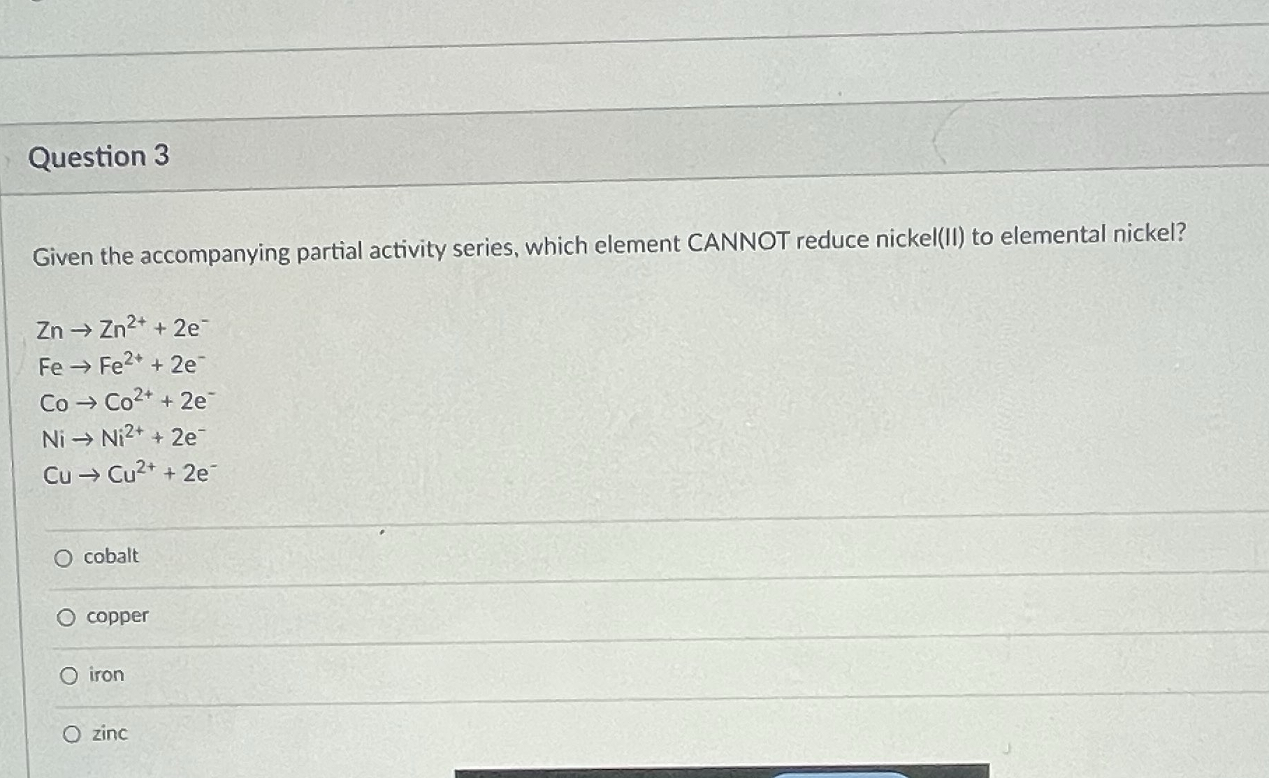 Solved Question 3Given the accompanying partial activity | Chegg.com