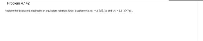 Solved Problem 4.142 Replace the distributed loading by an | Chegg.com
