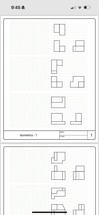 Solved 3 of 5 Isometrics - 1 Isometrics - 1 Name: E-mail: | Chegg.com