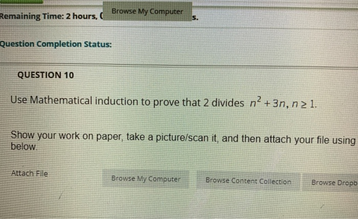 Solved Browse My Computer Remaining Time: 2 hours, S. | Chegg.com