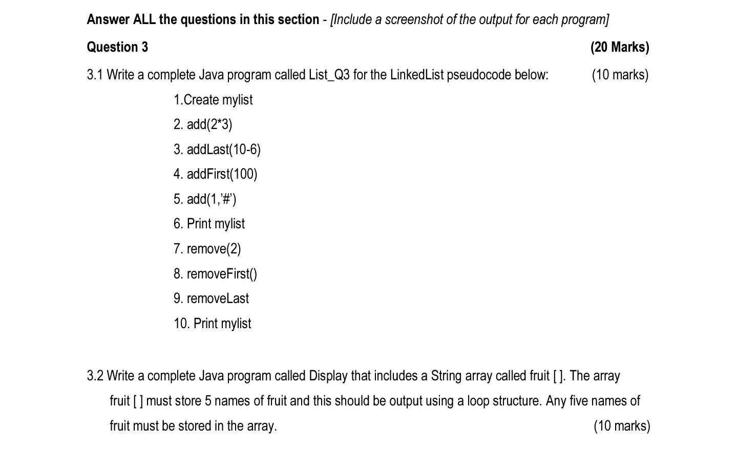 Answer ALL the questions in this section - [Include a | Chegg.com