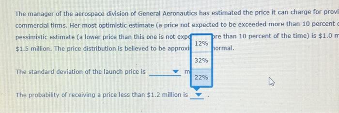 Solved The probability of receiving a price less than $1.2 | Chegg.com