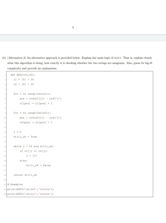 Solved (20 points) An anagram is a word or phrase formed by | Chegg.com