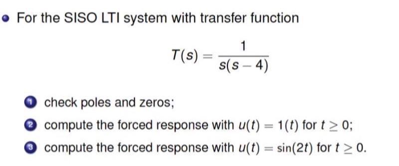 Solved Consider the SISO LTI system described by the | Chegg.com