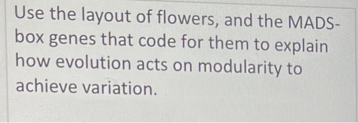 Solved Explain how modularity works at both the genetic | Chegg.com