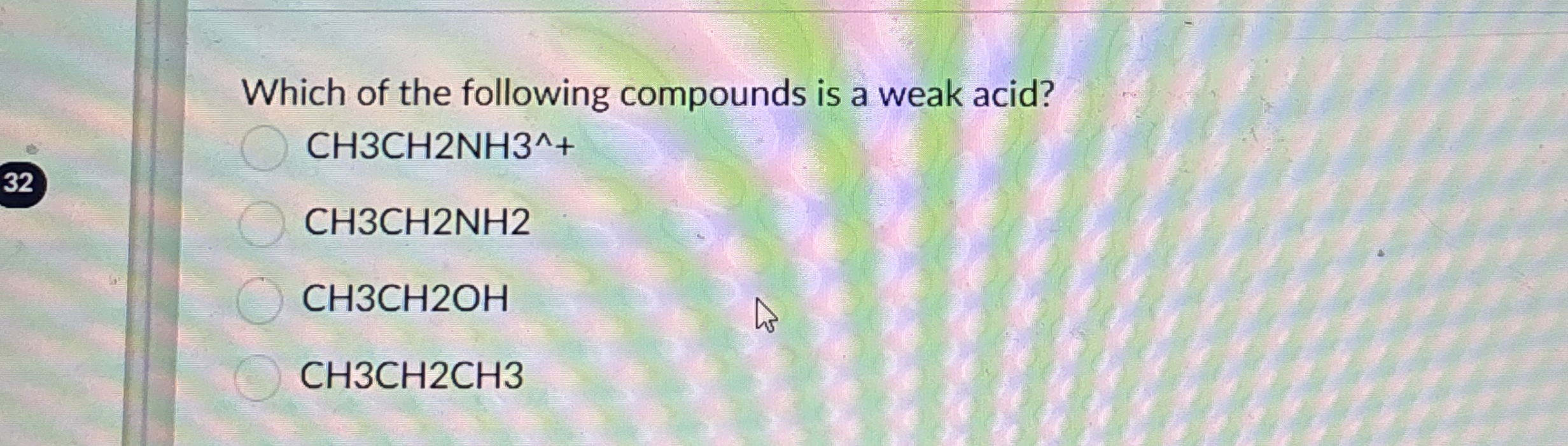 Solved Which of the following compounds is a weak | Chegg.com