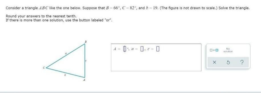 Solved Consider a triangle ABC like the one below. Suppose | Chegg.com