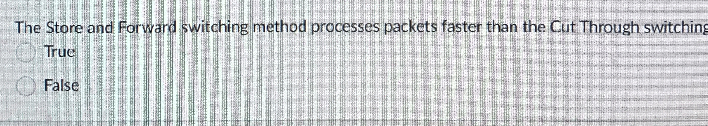 Solved The Store and Forward switching method processes | Chegg.com
