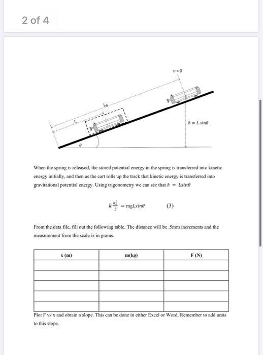 Conservation of Energy This experiment tests the | Chegg.com