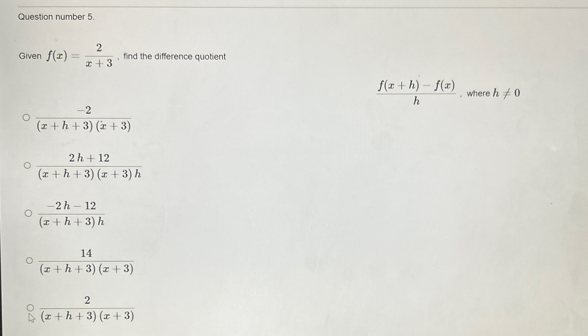 Solved Question number 5.Given f(x)=2x+3, ﻿find the | Chegg.com