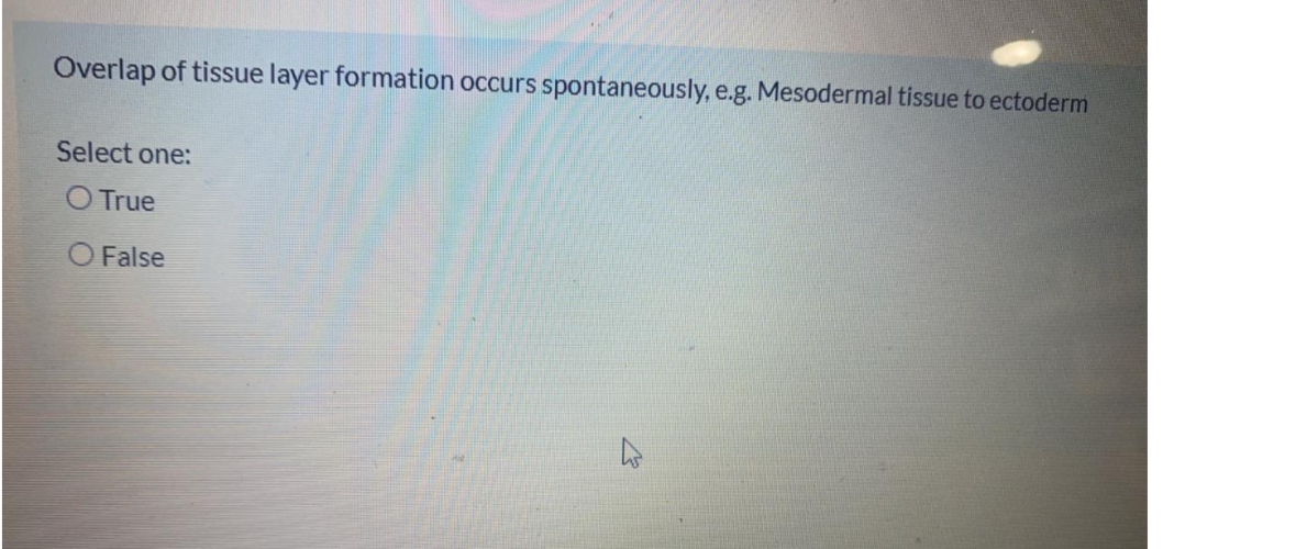 Solved Overlap of tissue layer formation occurs | Chegg.com