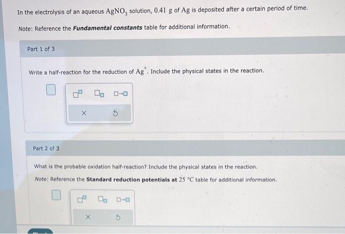Solved In the electrolysis of an aqueous AgNO3 solution, | Chegg.com
