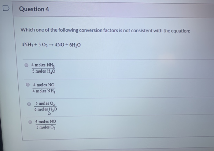 Solved Question 4 Which one of the following conversion | Chegg.com