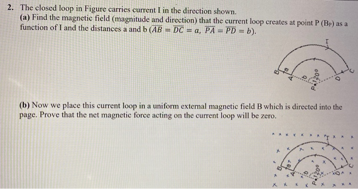 Solved 2. The closed loop in Figure carries current I in the | Chegg.com