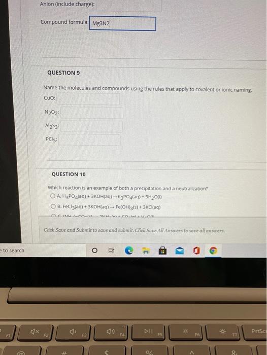 Solved Anion (include charge): Compound formula: Mg3N2 | Chegg.com