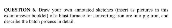 Solved QUESTION 6. Draw your own annotated sketches (insert | Chegg.com