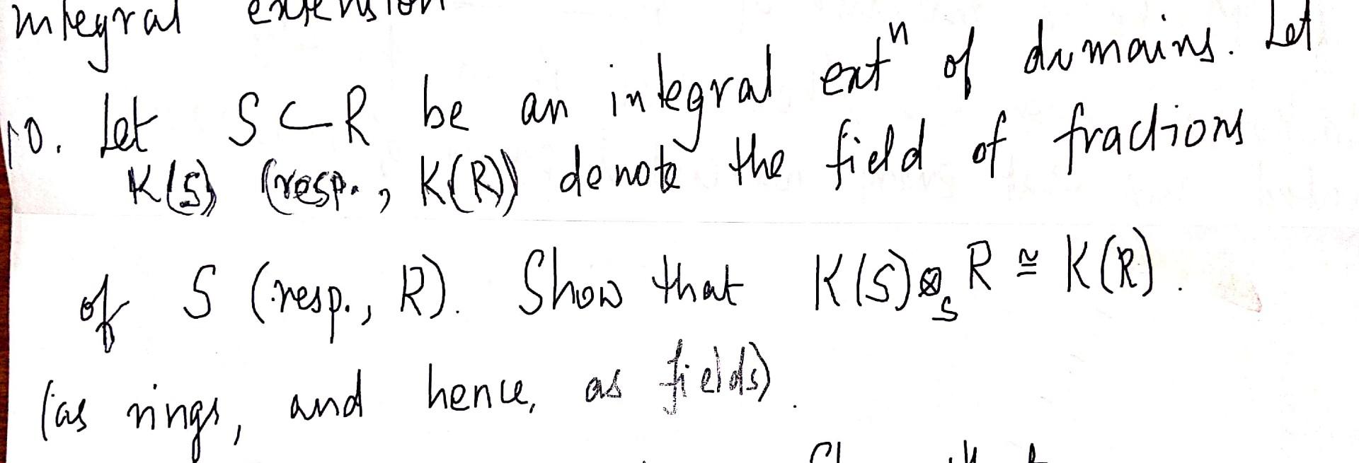Solved this question from commutative algebra, solve this | Chegg.com