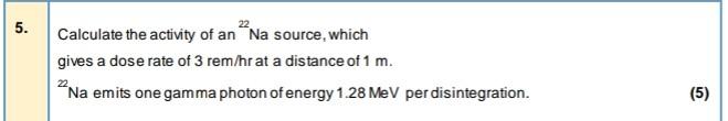 Solved Calculate the activity of an22Na source, which gives | Chegg.com