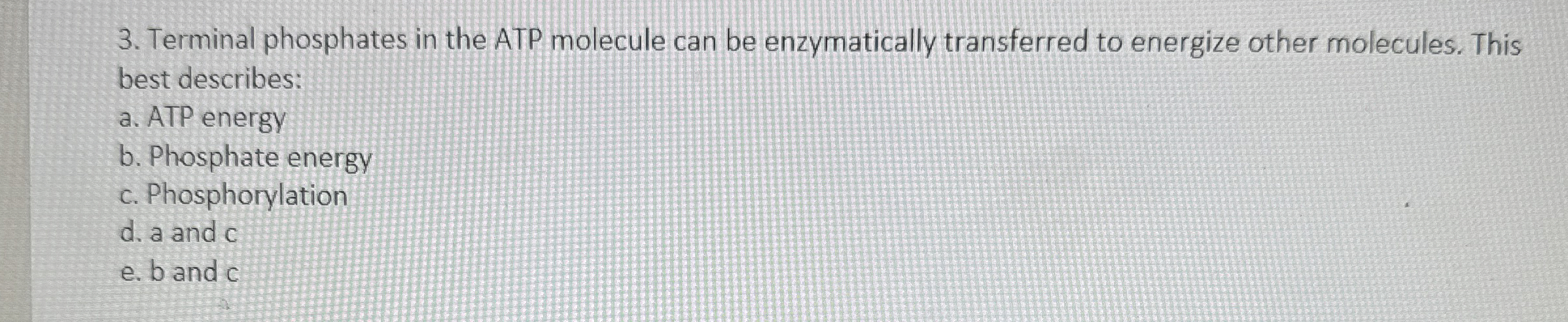 Solved Terminal phosphates in the ATP molecule can be | Chegg.com