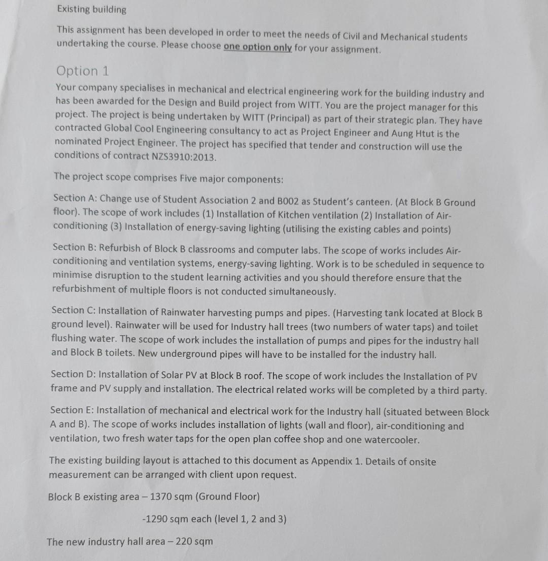 Project outline Overview WITT has developed a Campus | Chegg.com