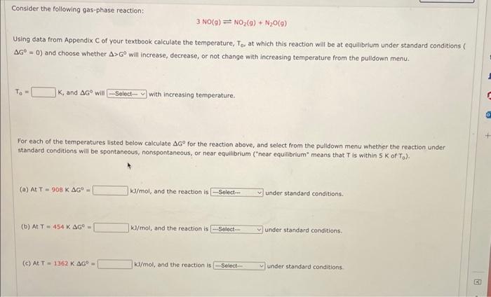 Solved Consider the following gas-phase reaction: | Chegg.com