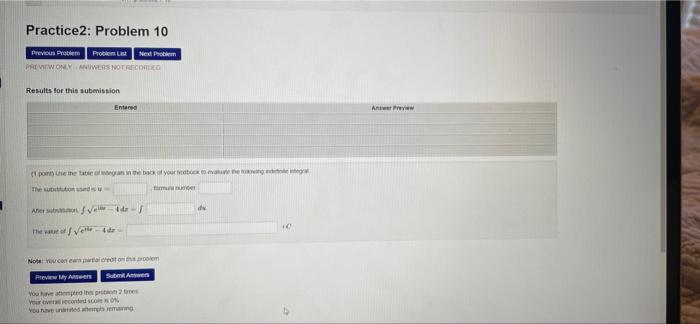 Practice2: Problem 10 Previous Problem Problem Next | Chegg.com