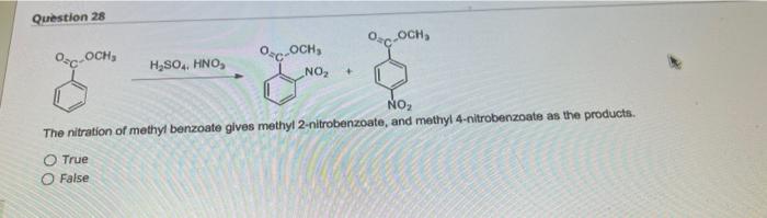 Solved The nitration of methyl benzoate gives methyl | Chegg.com